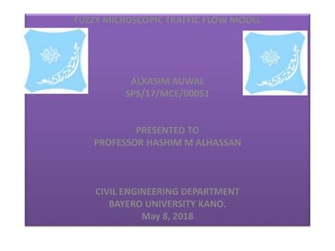 Fuzzy Microscopic Traffic Flow Model Ppt