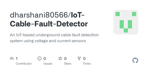 Github Dharshani80566iot Cable Fault Detector An Iot Based Underground Cable Fault Detection