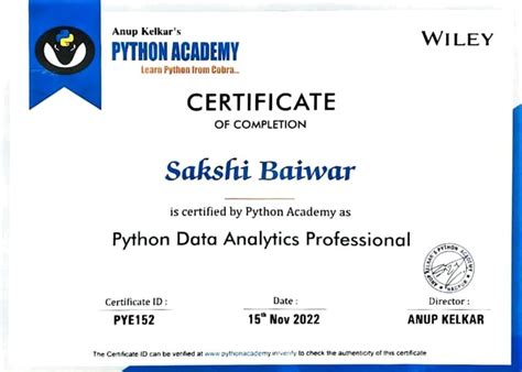 Anupkelkar Python Dataanalytics Ml Ai Statistics Data Sakshi Baiwar