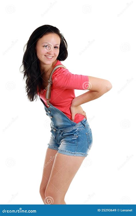 Mujer Joven Sonriente Aislada Imagen De Archivo Imagen De Aislado Calma