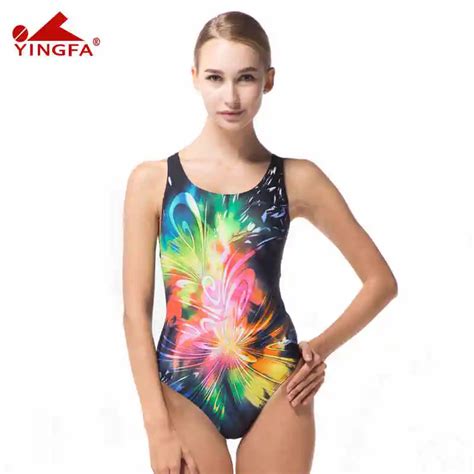 Yingfa 2016 New Style Womens One Piece Swimming Suit Sexy Padded Swim