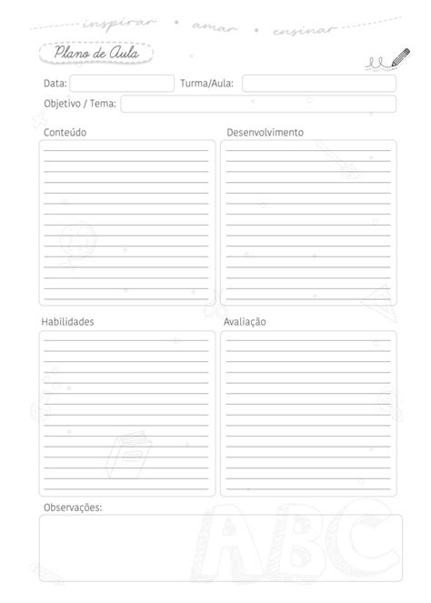 Plano De Aula Do Planner Professor Capa Editavel Fazendo A Nossa