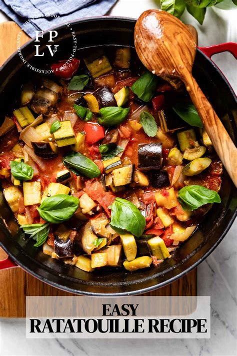 Easy Ratatouille Recipe One Pot French Vegetable Stew