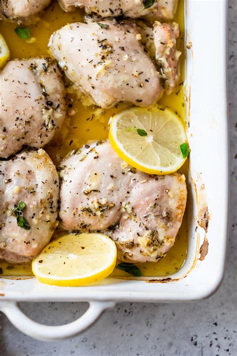 Baked Lemon Chicken Thighs The Almond Eater