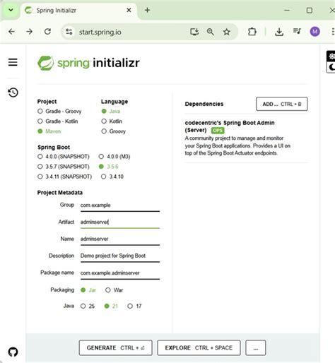 Spring Boot Admin Server