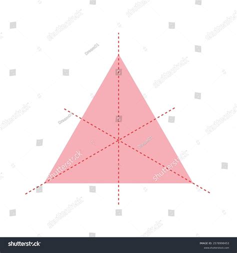 Symmetry Equilateral Triangle Three Lines Three Stock Vector Royalty