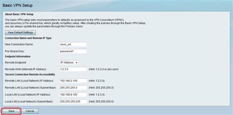 Basic Vpn Setup On Rv130 And Rv130w Cisco