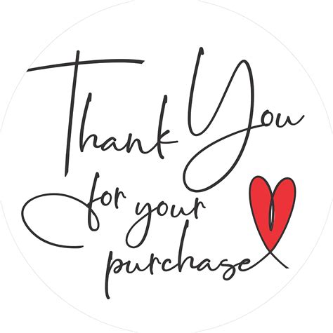 Thank You For Your Purchase Label Template How To Write A Thank You
