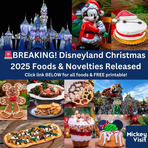 Mickey Breaking Disneyland Christmas Foods Just Released For 2025