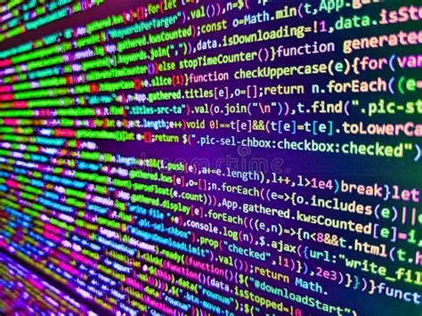 Programming Code On Computer Monitor Art Design Website Digital Page