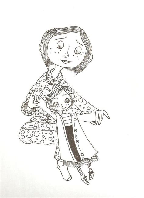 Coraline Y La Puerta Secreta Coralain Para Dibujar Pintar Colorear