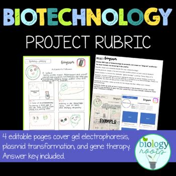 Biotechnology Project Rubric By Biology Roots TPT