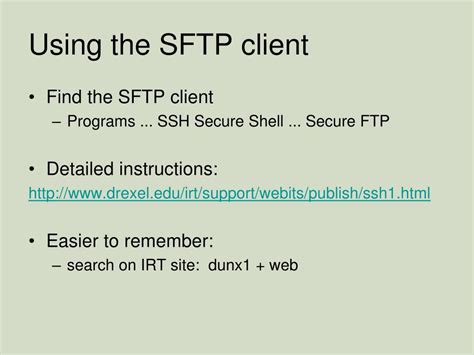 Ppt Tools Ssh Sftp Dunx1 Nvu Powerpoint Presentation Free