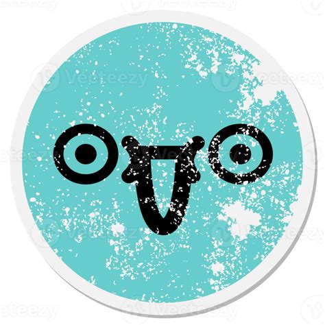 Excited Face Circular Sticker 36355245 Png