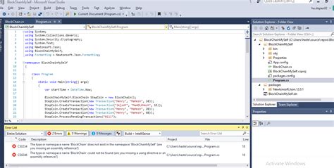 I Get An Error In C The Type Or Namespace Name Does Not Exist In