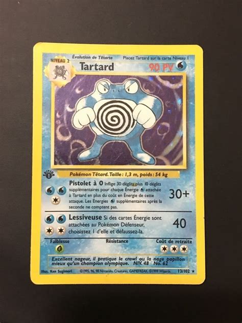 Pokemon Card Rare Holo 1st Edition French Poliwrath 13 102 Base Set