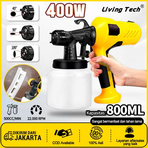 Jual Living Tech Alat Semprot Cat Elektrik 400W 800ML High Power Pistol Cat Semprot Listrik