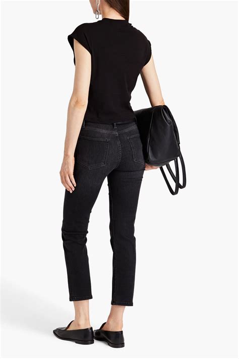 Frame 하이라이즈 크롭 스트레이트 레그 진 최대 70 세일 The Outnet