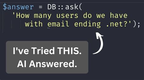 Prem Thakkar On Linkedin Laravel Ask Your Db With Help Of Ai