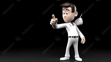 Animation Of Cartoon Man Pointing His Finger At The Camera Powerpoint Background For Free