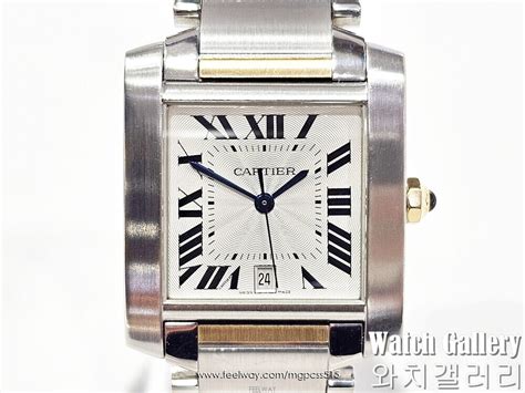 Cartier 남성시계 까르띠에 탱크 프랑세즈 콤비 라지 오토매틱 원래 명품은 필웨이 Feelway