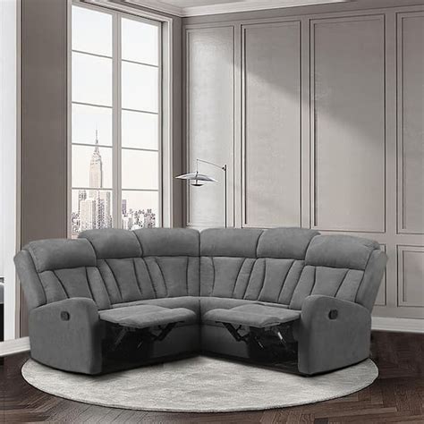 Small Curved Reclining Sectional Sofa Baci Living Room