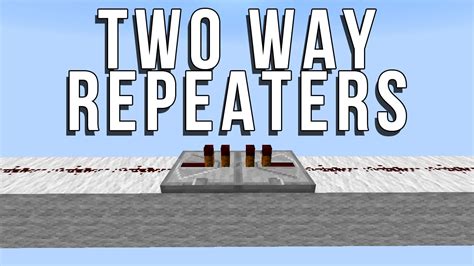 Two Way Repeaters Survival Minecraft Creation YouTube