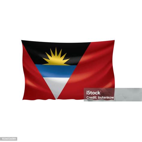 안티구아와 발부 다 플래그 흰색 배경 벡터 일러스트 레이 션 0명에 대한 스톡 벡터 아트 및 기타 이미지 0명 3차원 형태 개념 Istock