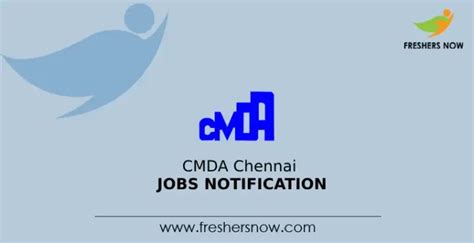 Cmda Chennai Jobs Notification 2024 For 10 Posts Online Form