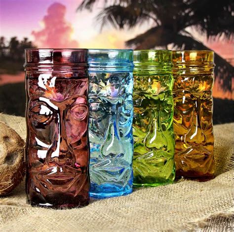Coloured Glass Tiki Mugs 14oz 400ml Bar Equipment Online Store Ireland