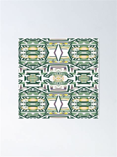 Traditional Igorot Inspired Tribal Pattern Ethnic White And Green