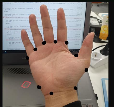 Python How To Get The Coordinates Of The Dots In Hand Image Stack
