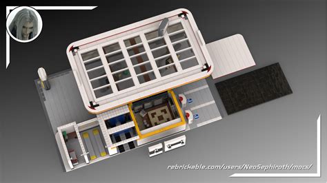 Lego Moc Shell Gas Station By Neosephiroth Rebrickable Build With Lego