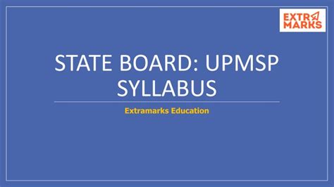 Ppt Up Board Upmsp Syllabus For Class 10 And 12 2023 24 Powerpoint