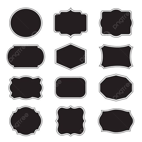 Illustration Of A Retro Vintage Vector Set With Multiple Blank Frames
