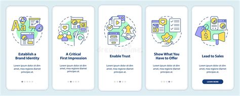 Website Quality Importance Onboarding Mobile App Screen Stock Vector Illustration Of Quality