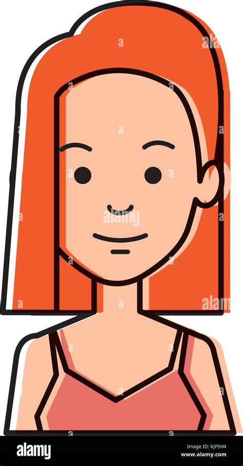 Beautiful Woman Avatar Character Vector Illustration Design Stock