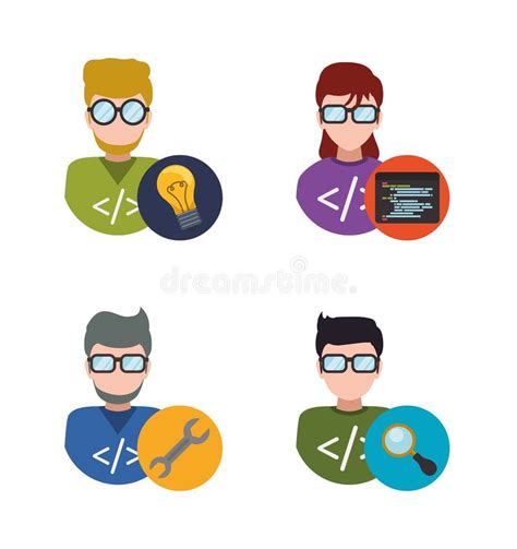 developer web responsive design stock vector illustration of lupe