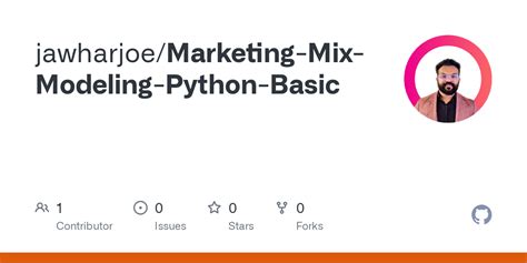 GitHub Jawharjoe Marketing Mix Modeling Python Basic