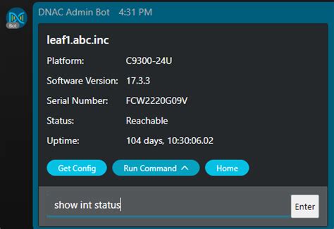 GitHub Cisco Code Projects DNAC Webex Chatbot Webex Chat Bot For Interacting With Cisco DNA