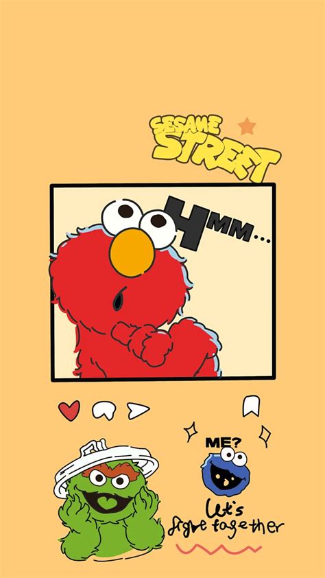 黄底芝麻街 花瓣网