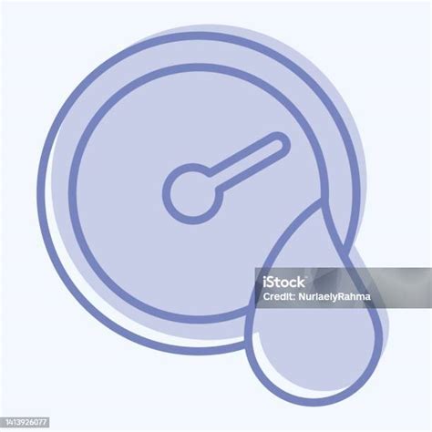 아이콘 습도계 교육 기호에 적합합니다 두 가지 톤 스타일 편집 가능한 간단한 디자인 디자인 템플릿 벡터 간단한 그림 감지기에 대한 스톡 벡터 아트 및 기타 이미지 Istock