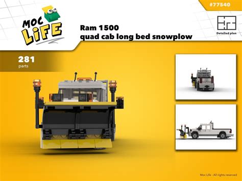 Lego Moc Ram 1500 Quad Cab Long Bed With Snowplow By Moclife
