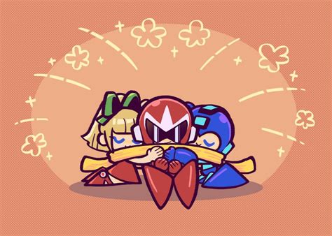 Roll Mega Man And Proto Man Mega Man And 1 More Drawn By Laser