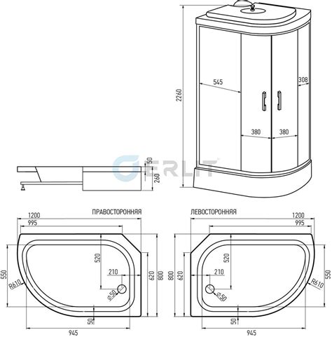 Душевая кабина Erlit Comfort ER351226L-C3-RUS 1200x800x2260 -товар ...