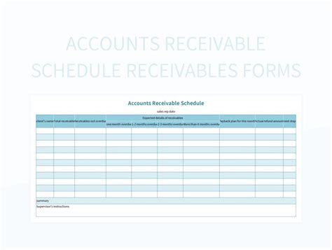 Accounts Receivable Form Excel Template And Google Sheets File For Free