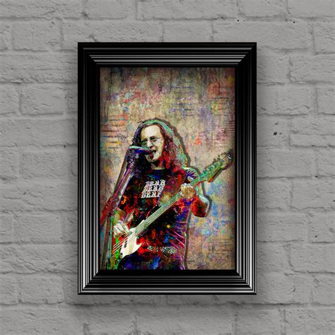 Geddy Lee Poster Rush Portrait T Geddy Lee Colorful Layered Tribu