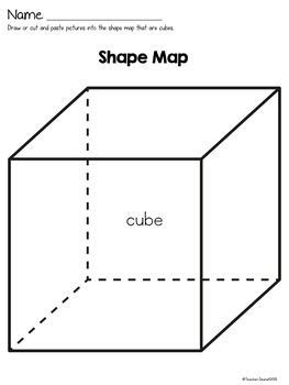 Cube 3d Shapes Worksheets Shape Recognition Activities Cube Shape
