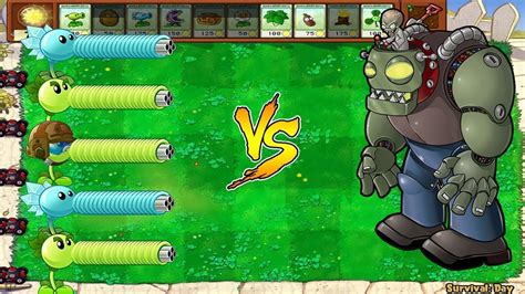 All Pea Vs 999 Giga Gargantuar Vs Dr Zomboss Plants Vs Zombies Hack