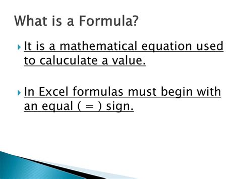 Ppt Excel Formulas And Functions Powerpoint Presentation Free